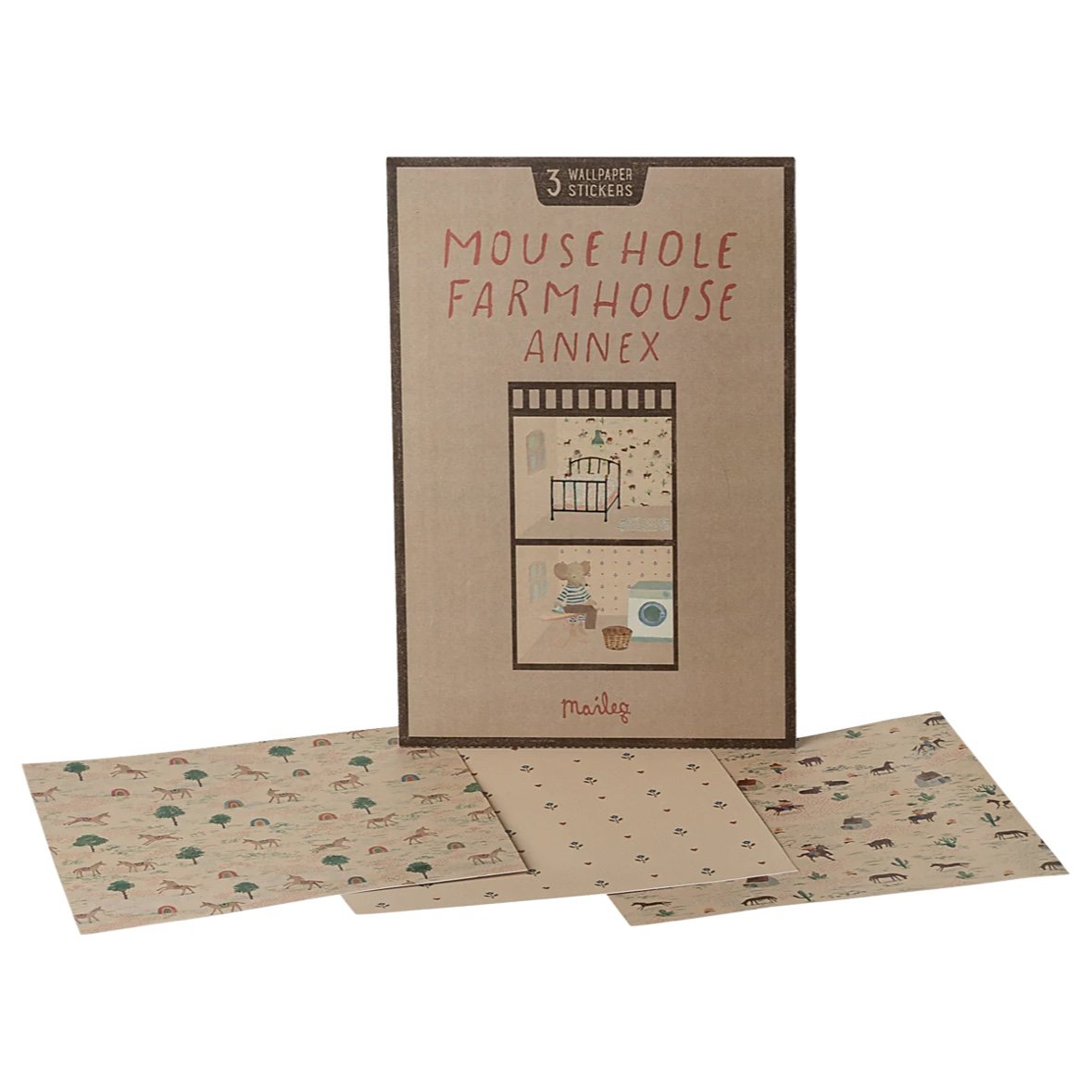 Maileg Dollhouse: MouseHole Farmhouse Annex Wallpaper - Little Wrens ...